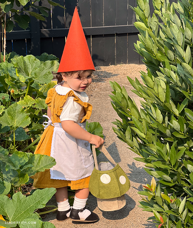 Felt Gnome Hat and HTV Apron Costume - Lia Griffith