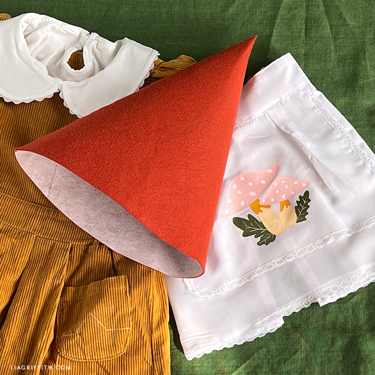 Felt Gnome Hat and HTV Apron Costume - Lia Griffith