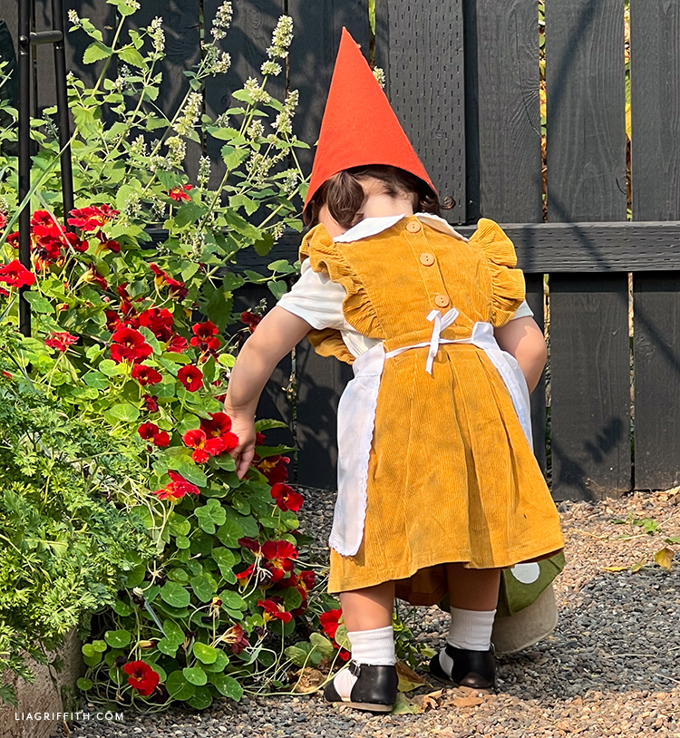 Felt Gnome Hat and HTV Apron Costume - Lia Griffith
