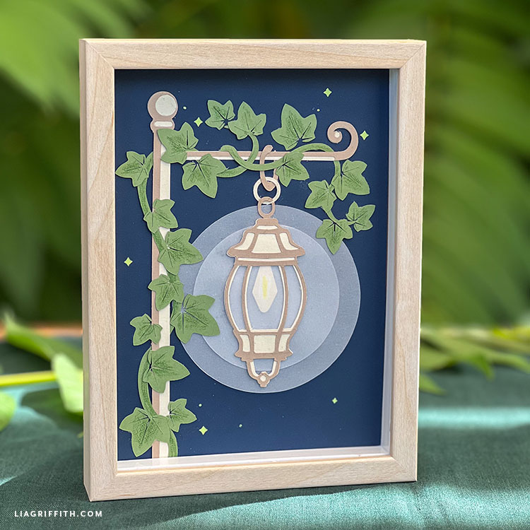 Layered Cardstock Moth & Lantern Cards - Lia Griffith