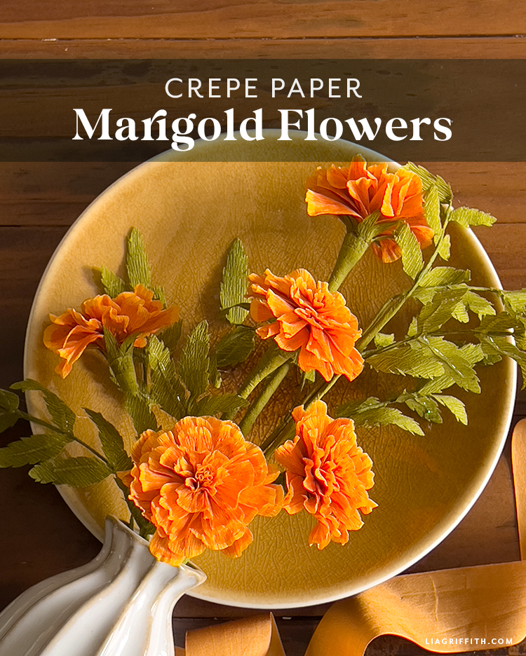 VIDEO: Crepe Paper Marigold Flowers - Lia Griffith