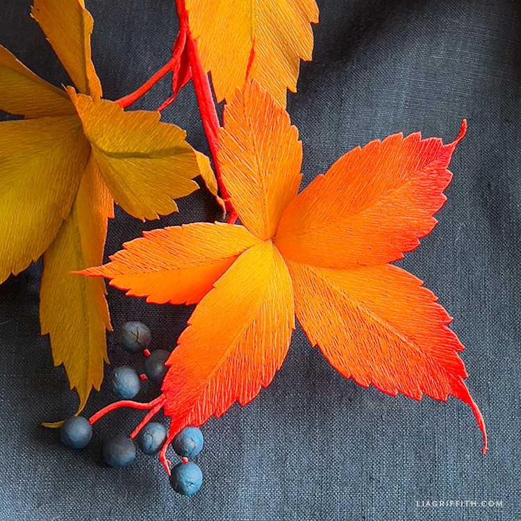 Crepe Paper Virginia Creeper - Member Make Workshop - Lia Griffith