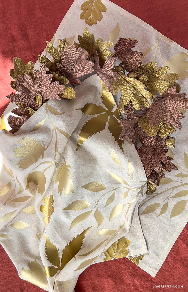 HTV Fall Pattern Napkins - Lia Griffith