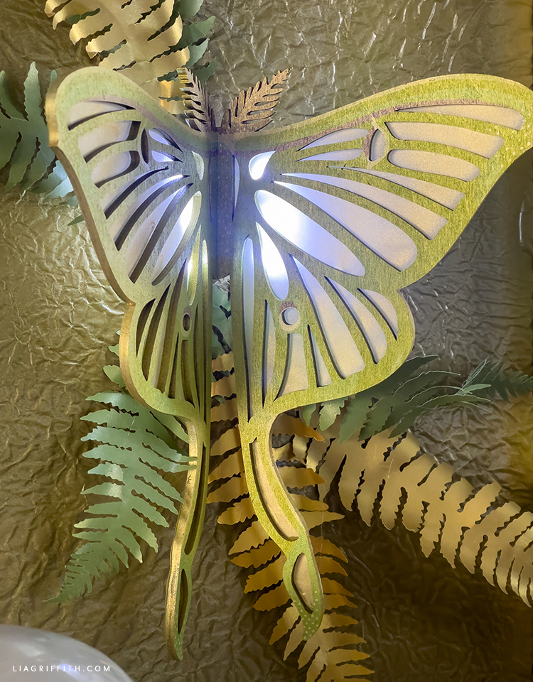 Personalize Your 3D Woodcut Luna Moth Artwork