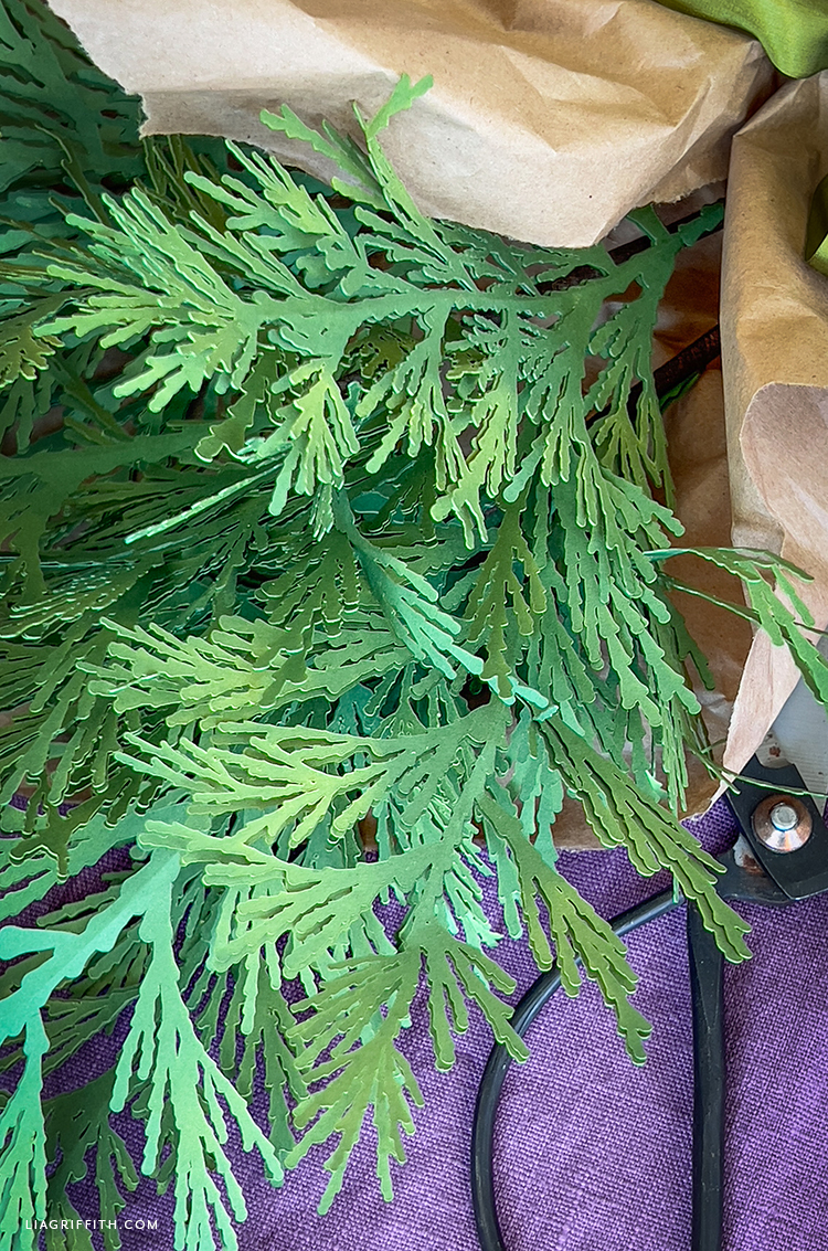 Cardstock Cedar Branches - Lia Griffith