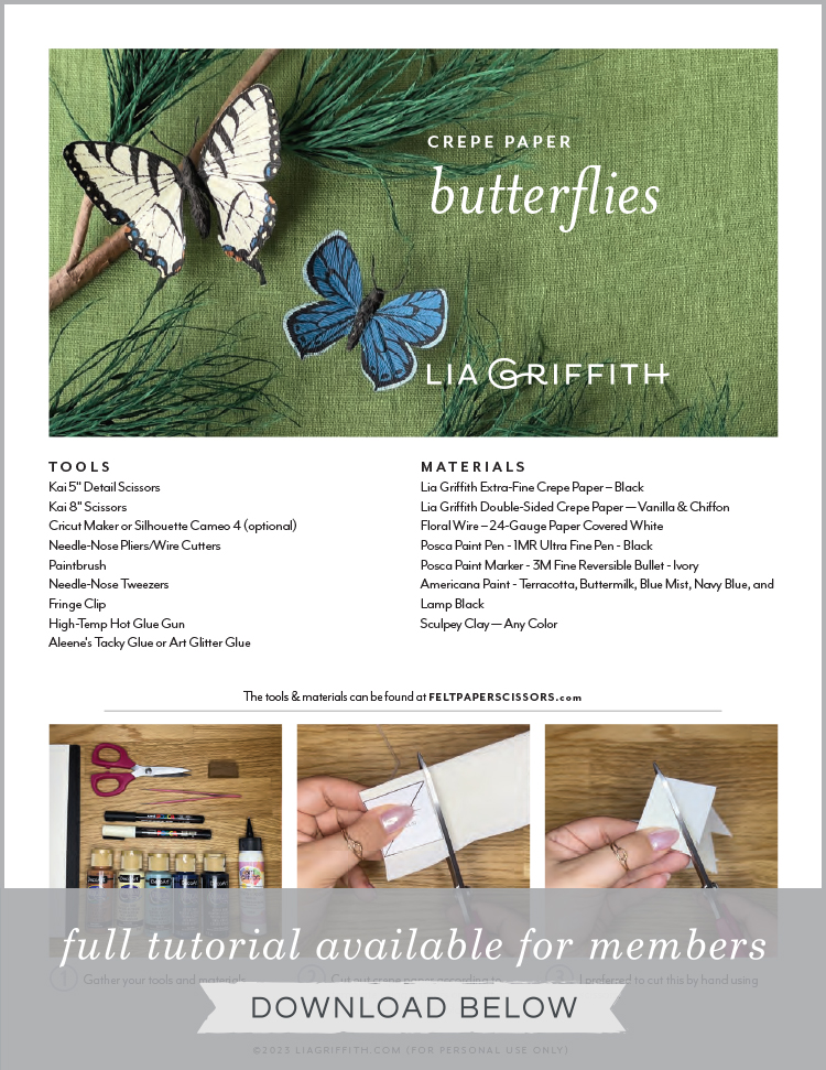 Crepe Paper Butterflies - Lia Griffith