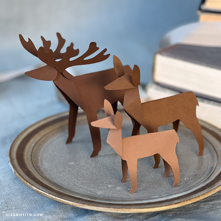 VIDEO: Cardstock Origami Elk Family - Lia Griffith