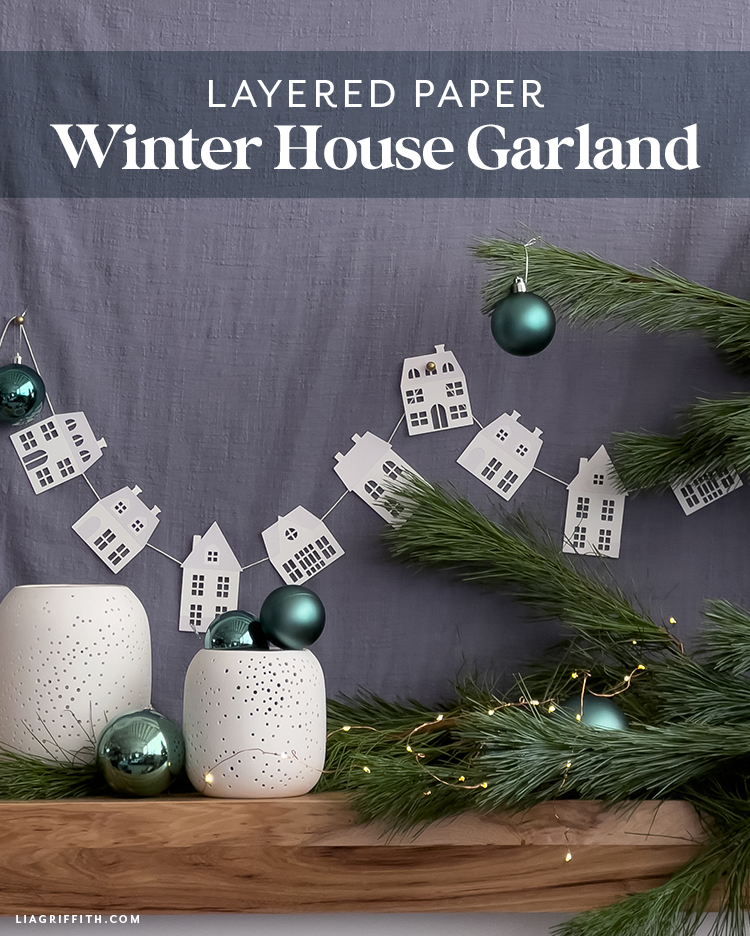 Paper Winter House Garland - Lia Griffith