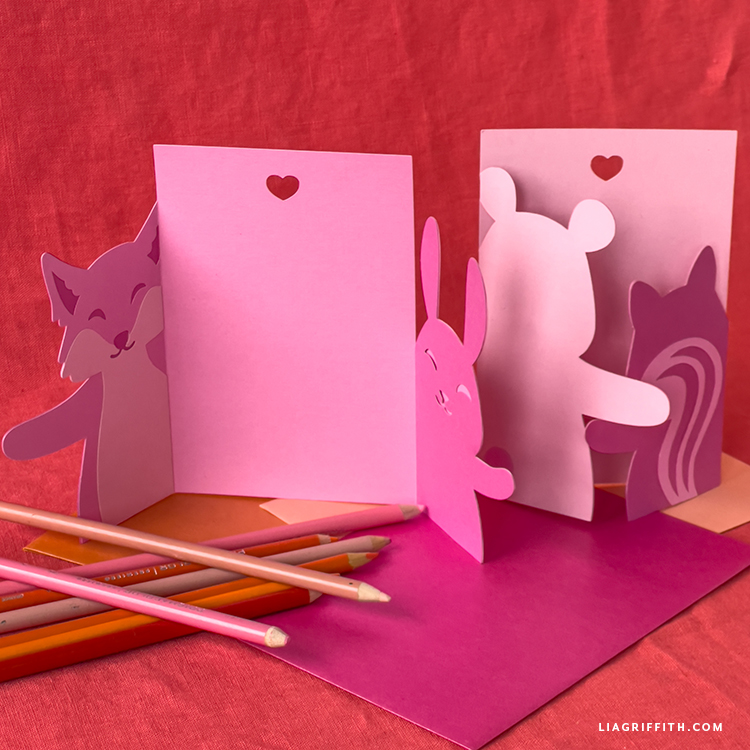 Papercut Animal Friends Valentines - Lia Griffith