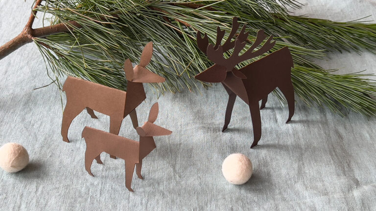 VIDEO: Cardstock Origami Elk Family - Lia Griffith