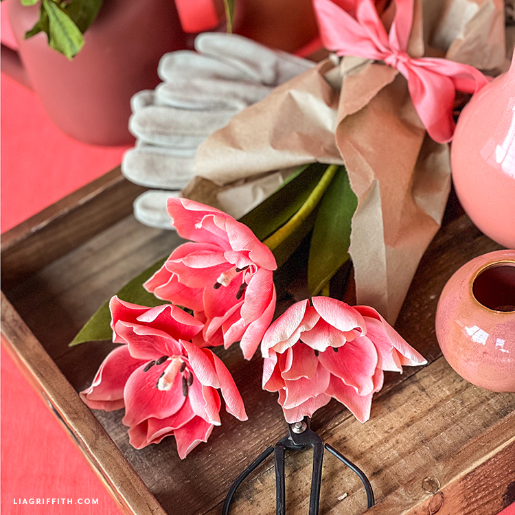 Crepe Paper Double Tulips - Member Make Workshop - Lia Griffith