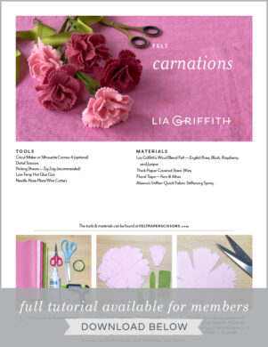 Felt Carnations - Lia Griffith