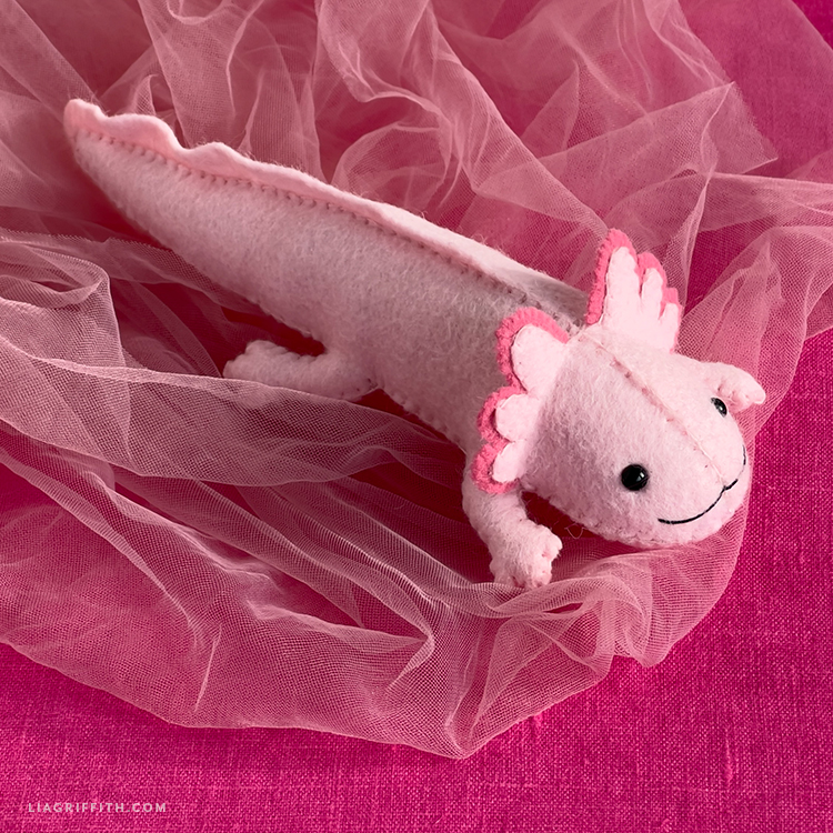Felt Axolotl Stuffie - Lia Griffith