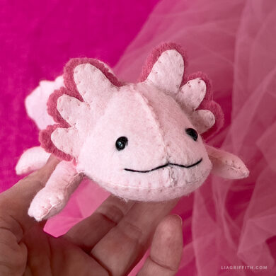 Felt Axolotl Stuffie - Lia Griffith