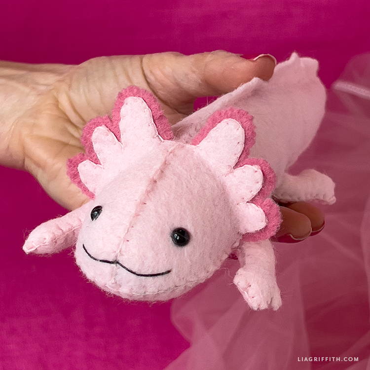 Felt Axolotl Stuffie - Lia Griffith