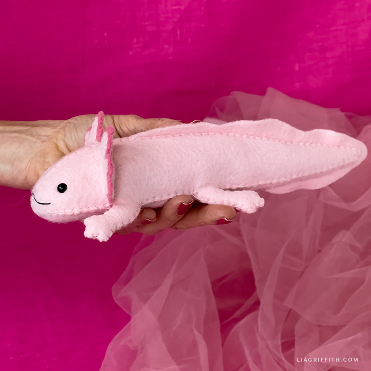 Felt Axolotl Stuffie - Lia Griffith
