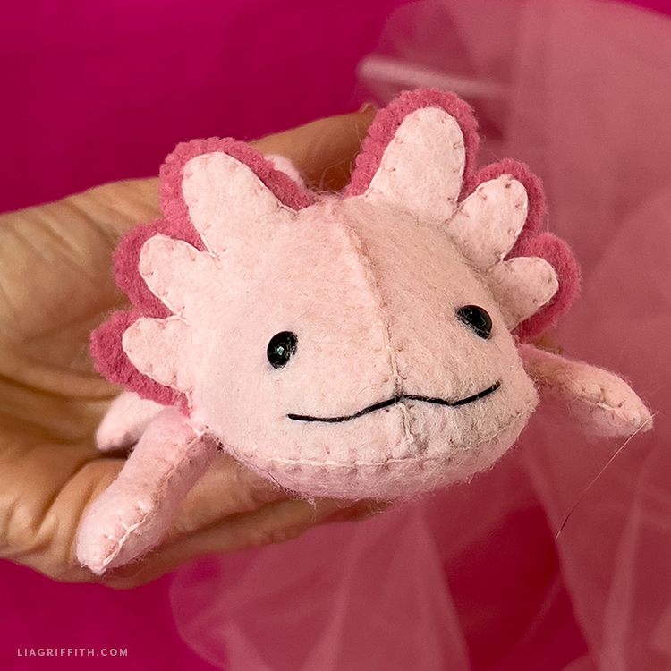 Felt Axolotl Stuffie - Lia Griffith