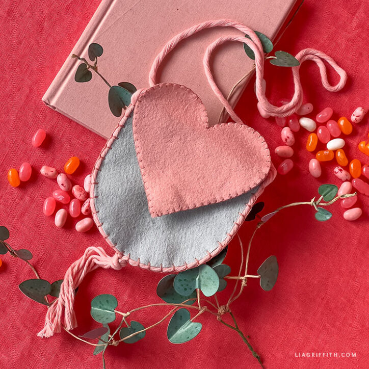 Felt Heart Pouch - Lia Griffith