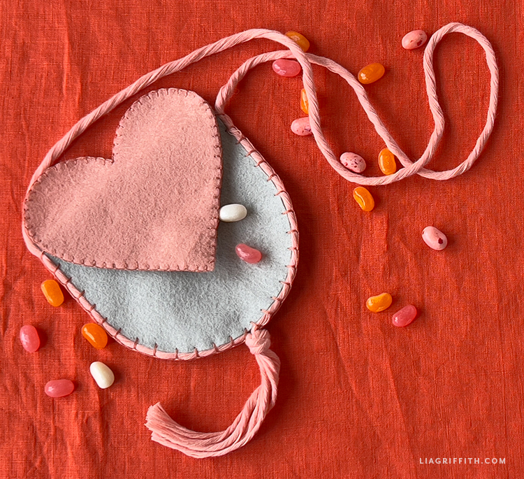 Felt Heart Pouch - Lia Griffith