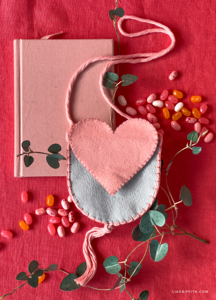 Felt Heart Pouch - Lia Griffith