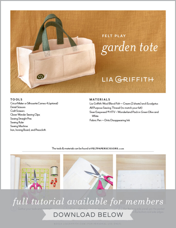 Felt Garden Tote - Lia Griffith