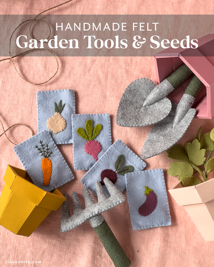 Felt Gardening Tools & Seeds - Lia Griffith