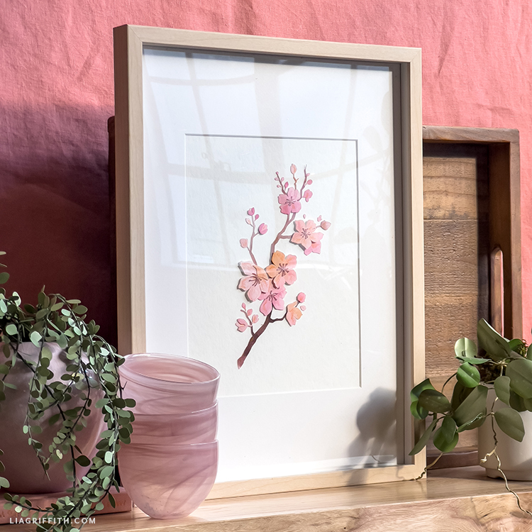 Layered Watercolor Cherry Blossom Artwork - Lia Griffith
