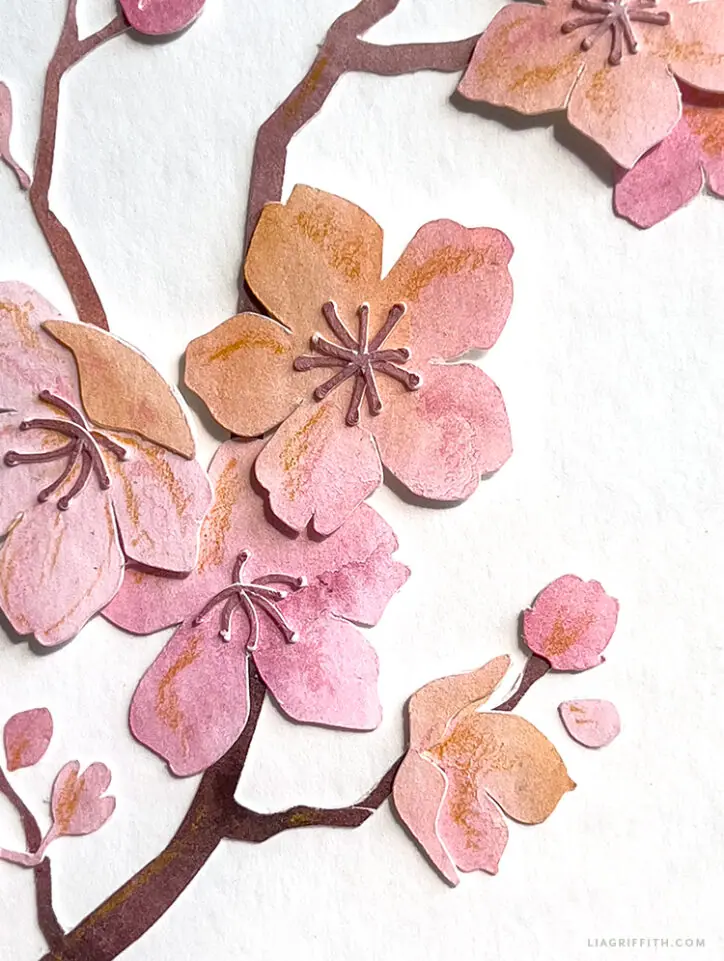 watercolour cherry blossom tutorial