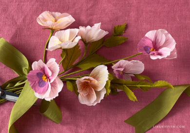 Crepe Paper Pansy - Member Make Workshop - Lia Griffith