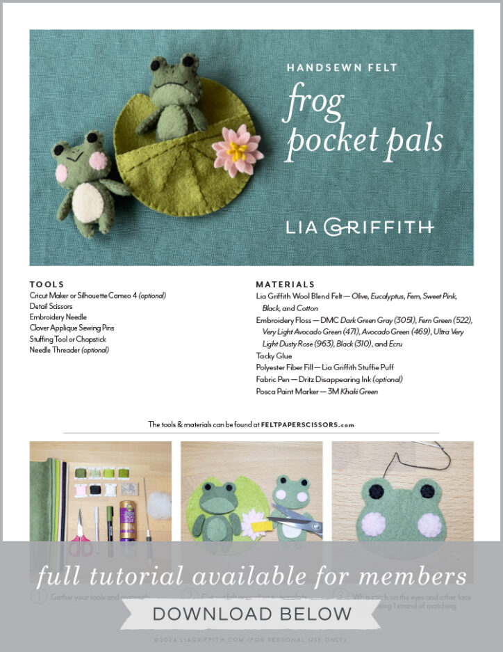 Frog Pocket Pals - Lia Griffith