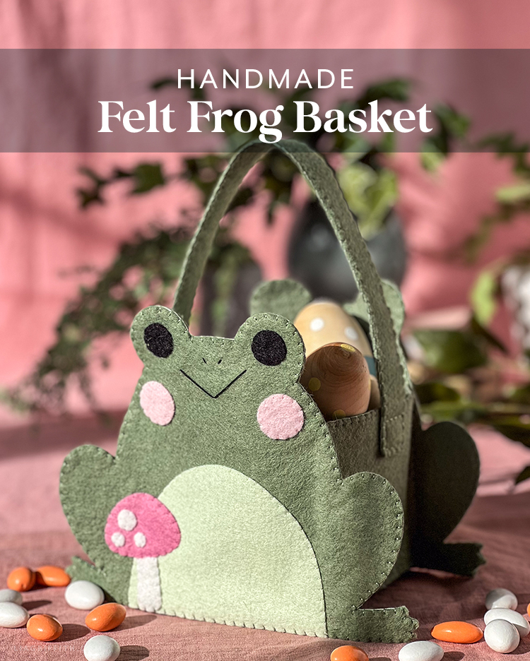 Felt Frog Basket - Lia Griffith