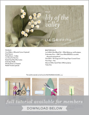 Felt Lily of the Valley - Lia Griffith