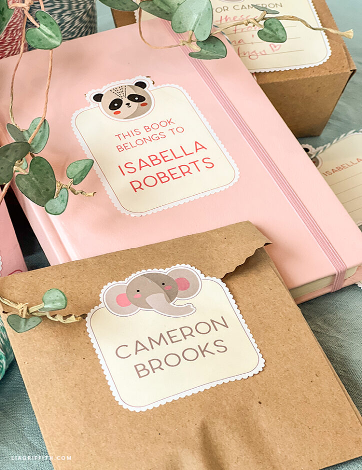 FREE Printable Kid's Name Labels - Lia Griffith