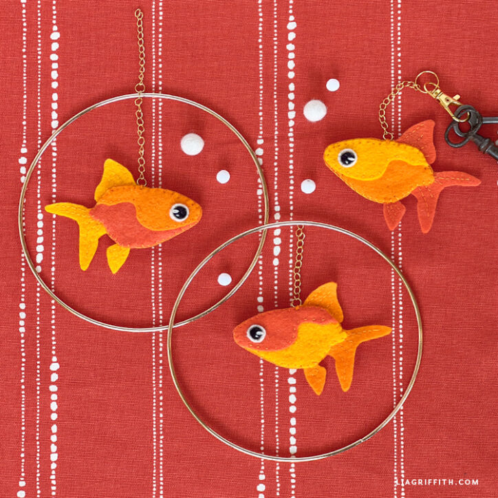Layered Felt Goldfish - Lia Griffith