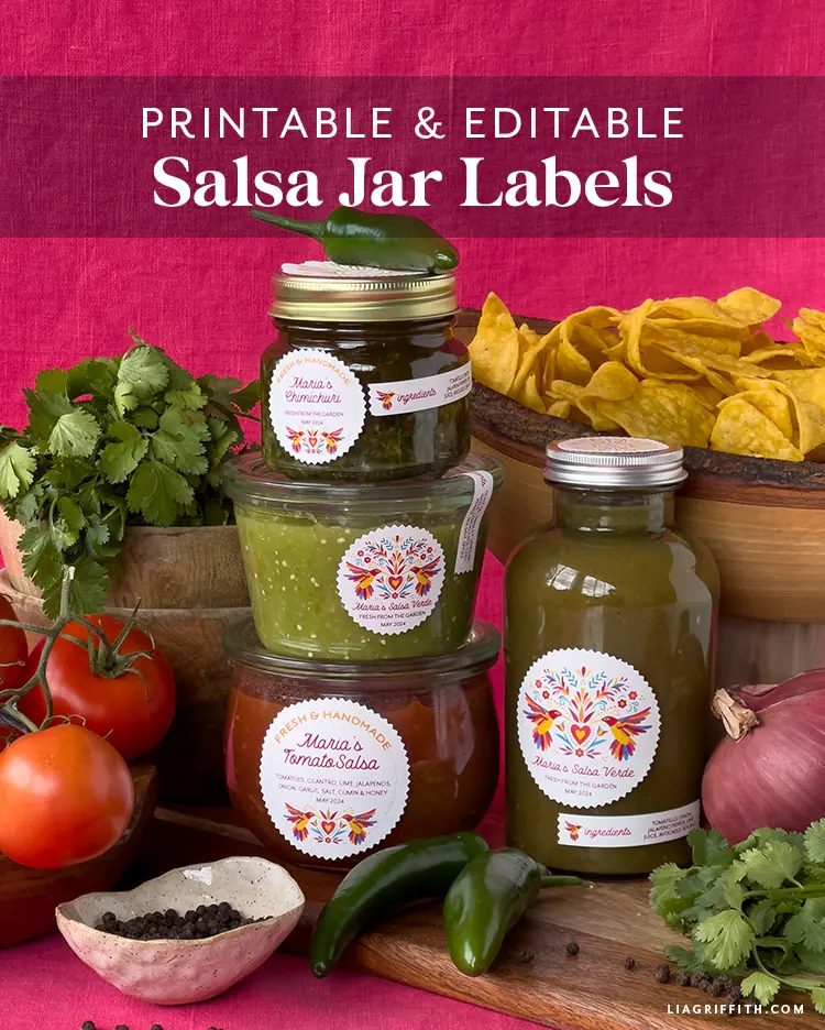 Salsa Mason Jar Label Printables Custom Printed Jar & Bottle Label