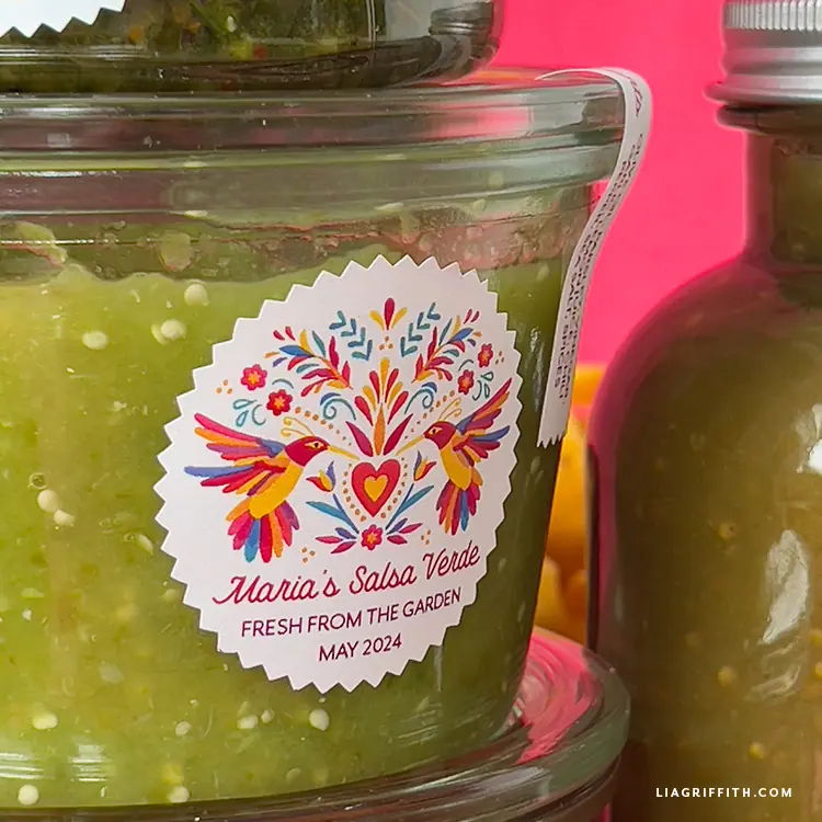 Salsa Mason Jar Label Printables Custom Printed Jar & Bottle Label