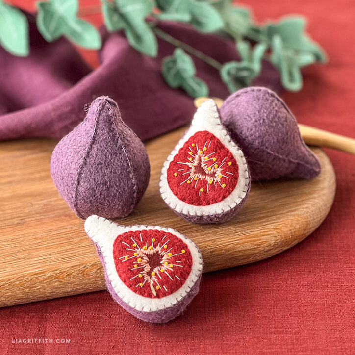 Felt Bordeaux Figs - Lia Griffith