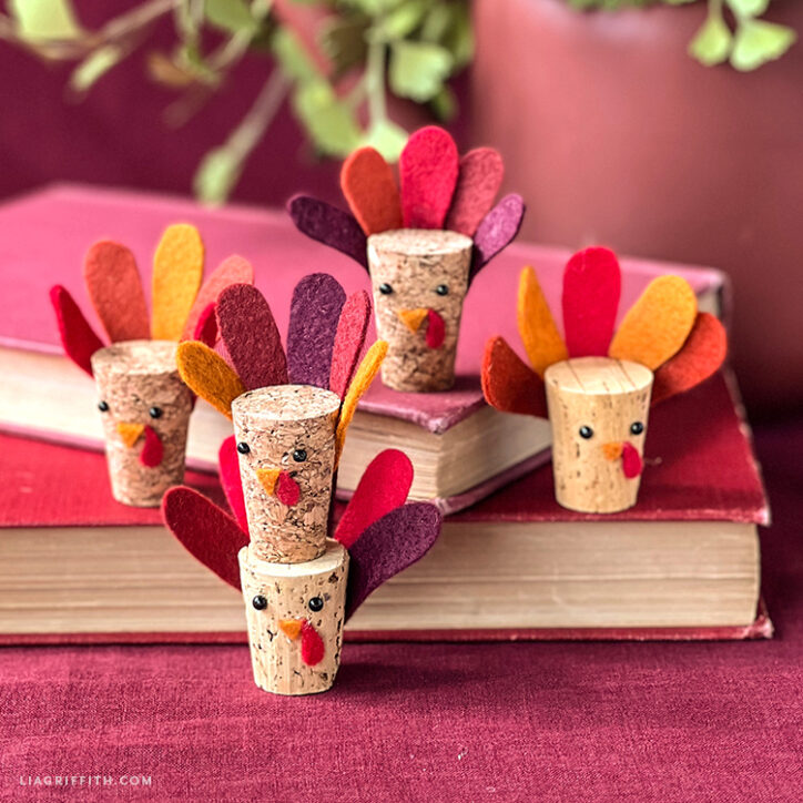 DIY Cork Turkey Kids Craft - Lia Griffith