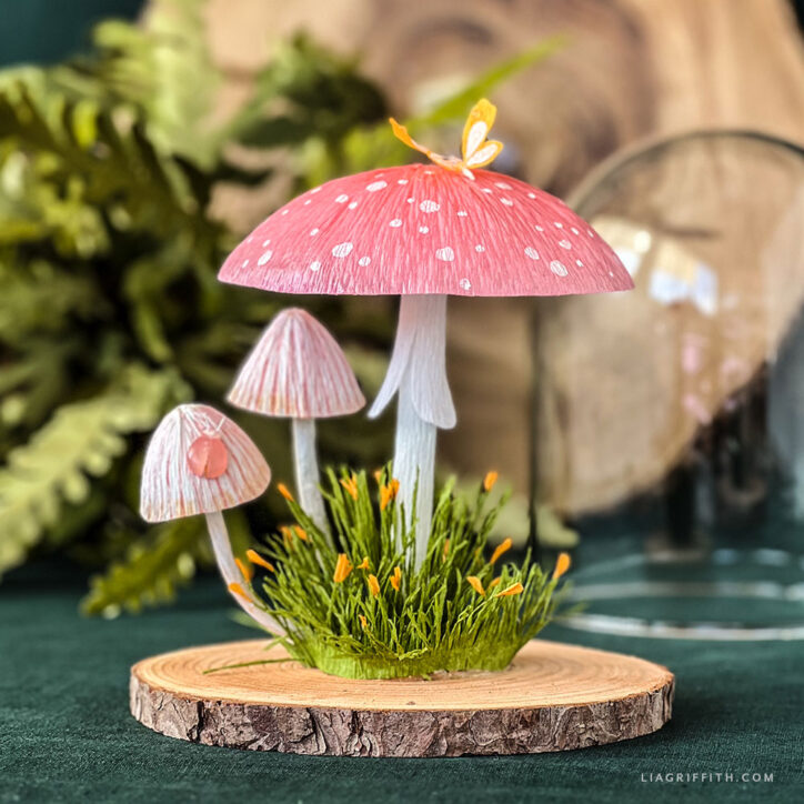 Paper Mushroom Fairy Garden Video Workshop for Beginners