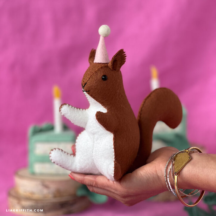 Felt Red Squirrel - Lia Griffith