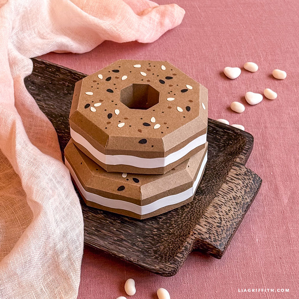 Paper Bagel Treat Box - Lia Griffith