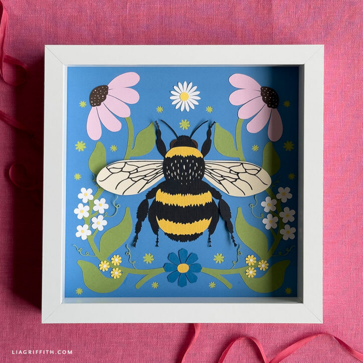 Bumble Bee Layered Paper Art - Lia Griffith