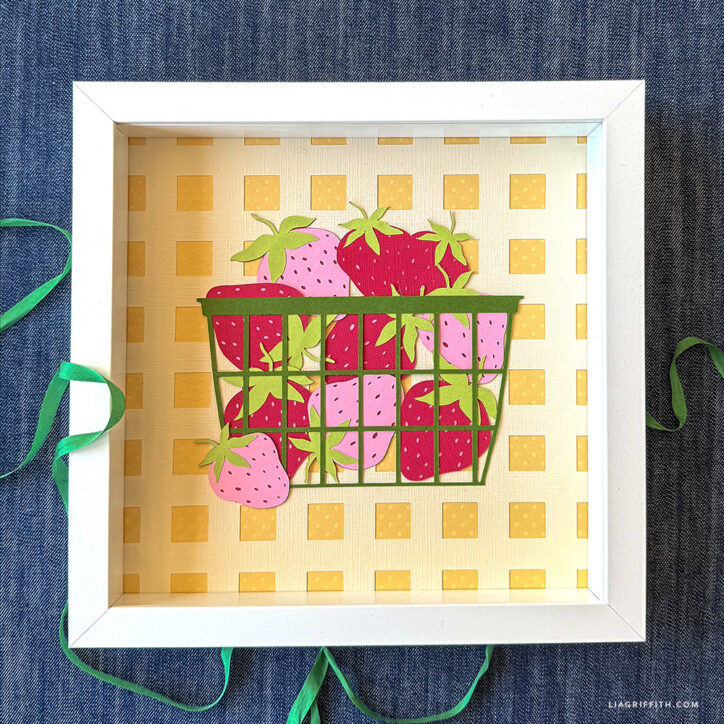 Layered Cardstock Strawberry Art - Lia Griffith