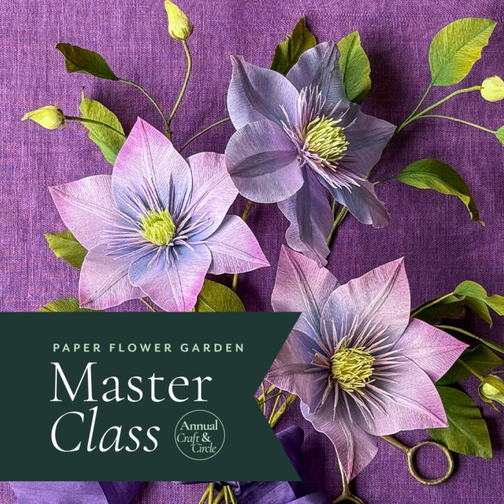 Crepe Clematis Blue Light—Master Class Workshop - Lia Griffith