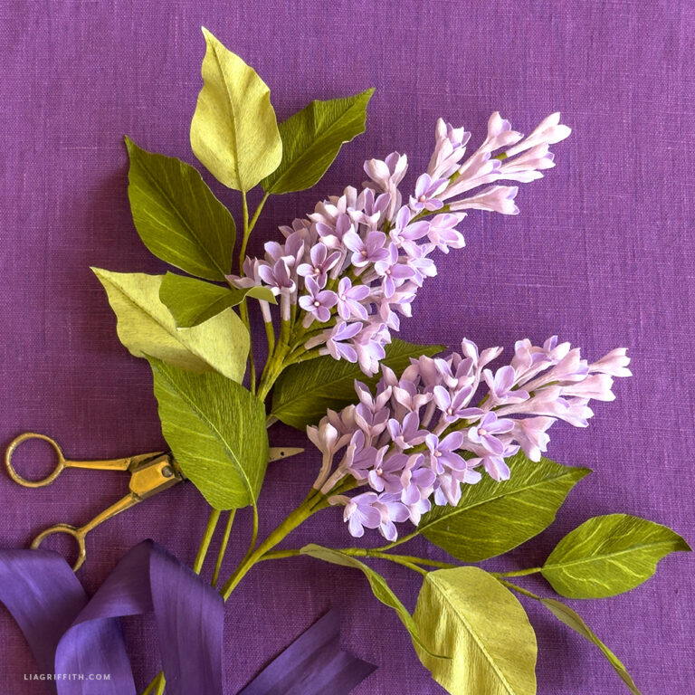 Crepe Paper Lavender Lady Lilac Video Workshop - Lia Griffith