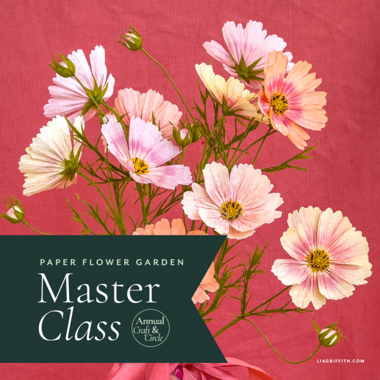 Crepe Apricot Lemonade Cosmos—Master Class Workshop - Lia Griffith