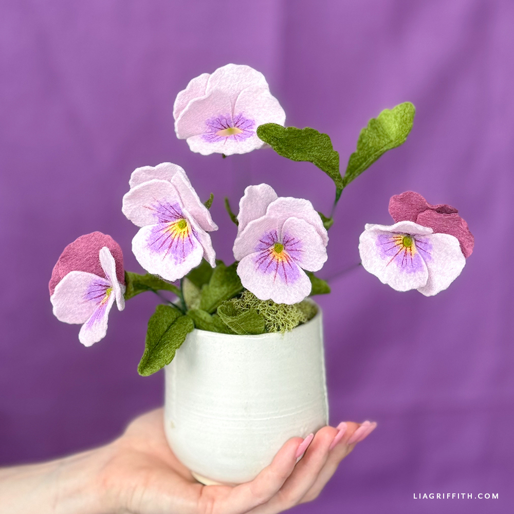 Felt Pansies - Lia Griffith